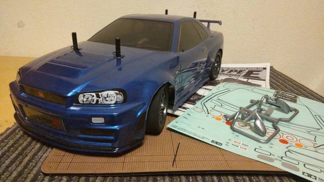 RADIO CONTROL TAMIYA Tt-01 Type-E R34 Body Poor Condition With Download ...