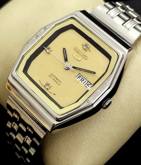 1980'S SEIKO 5 Automatic Men's Watch Golden Dial Reloj Seiko 5 ...