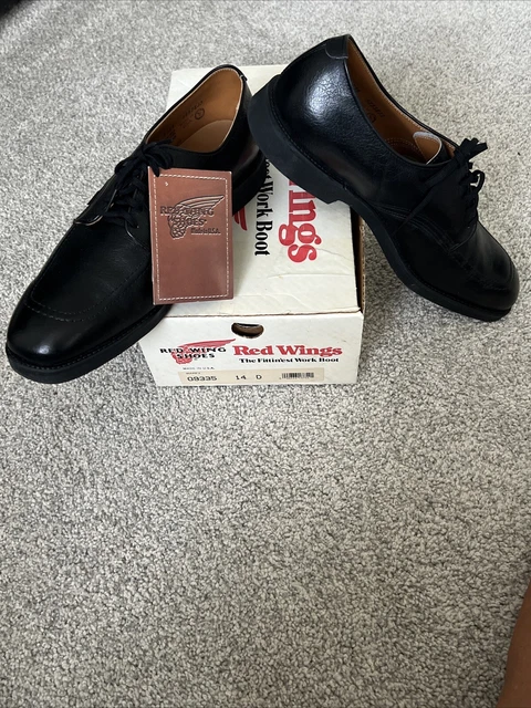 VINTAGE RED WING 9335 Black Leather Postman Shoes Sz- 14 D — NEW in BOX ...