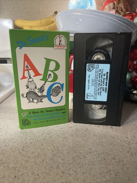 VHS DR SEUSS - Dr Seuss's ABC Read Eyes Shut Mr Brown Can Moo Can You ...