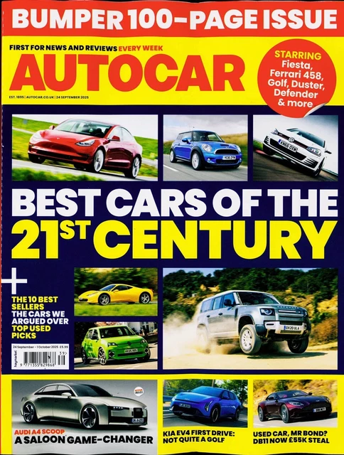 AUTOCAR MAGAZINE SEPTEMBER 24 2025 (Bumper Issue - Best Cars Of The ...