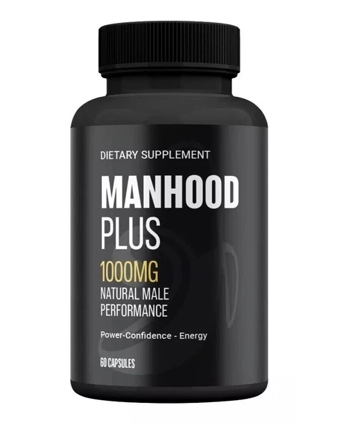 MANHOOD PLUS CAPSULES Support for Enhanced Energy & Vitality (60Caps ...