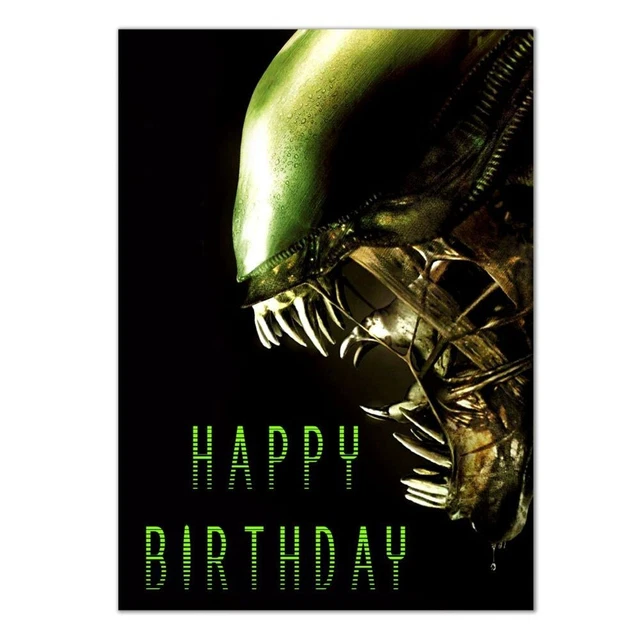 XENOMORPH ALIEN BIRTHDAY Card ORIGINAL Alternative BIRTHDAY Card A5 ...