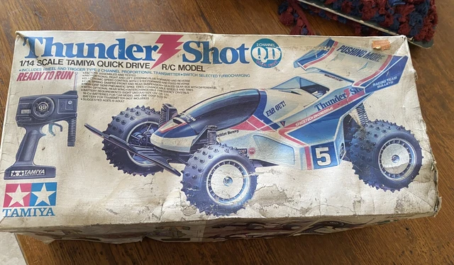 VINTAGE TAMIYA THUNDER shot Boxed Complete R/C Model Car Thundershot £ ...