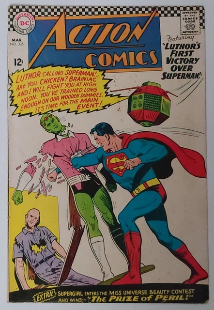ACTION COMICS #335 (Dc 1966) Superman & Supergirl Stories! Est~Fn(6.5 ...