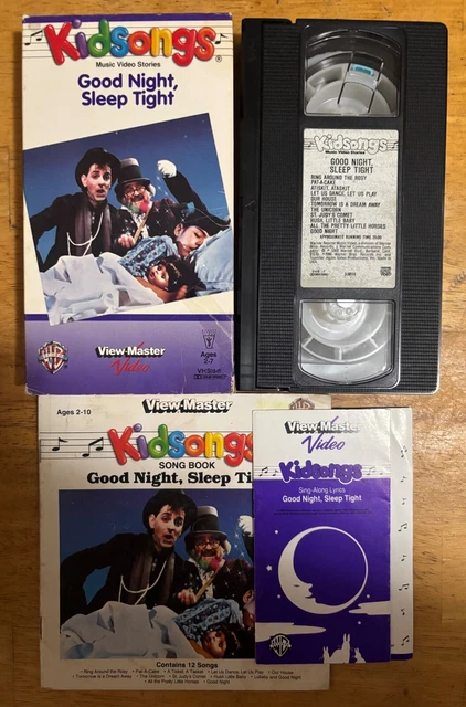 KIDSONGS VHS TAPE w lyric book & SONG BOOK - SINGALONG Good Night Sleep ...