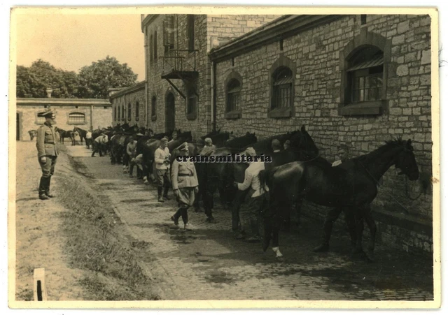 ORIG. FOTO REITER AR.6 mit Pferd am Stall in Caprivi Kaserne OSNABRÜCK ...