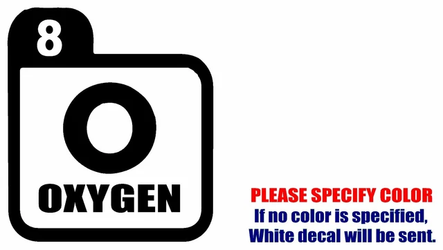 OXYGEN PERIODIC TABLE symbol JDM Vinyl Decal Sticker Car Window Bumper ...