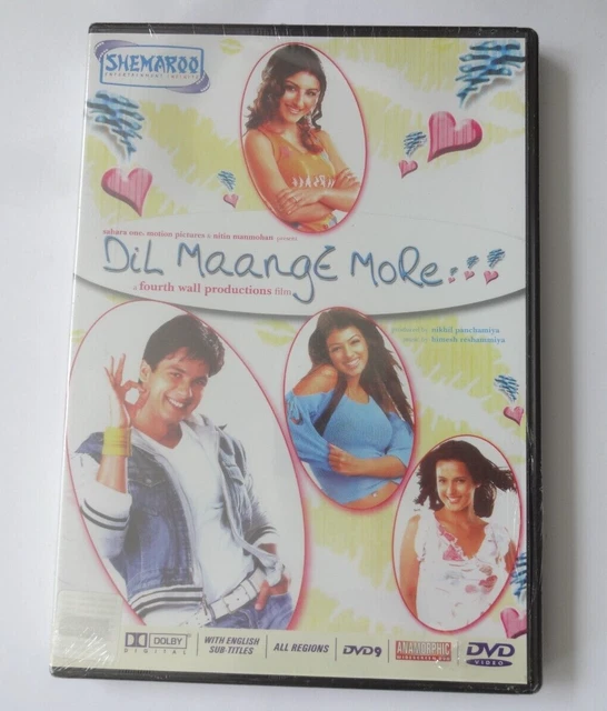 DIL MAANGE MORE ~ BOLLYWOOD DVD ~ shahid kapoor, ayesha takia, tulip joshi, soha £5.95 - PicClick UK
