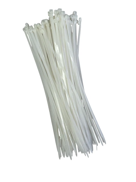 CABLE TIES - White - 4.8mm x 300mm Long - Pack of 100 $9.55 - PicClick AU