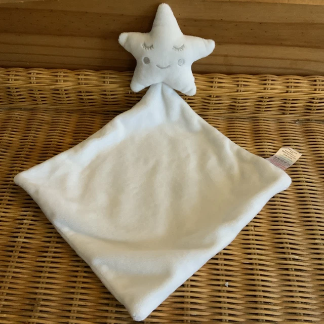 MATALAN WHITE STAR Plush Comforter Blankie Blanket Soft Toy £8.99 ...