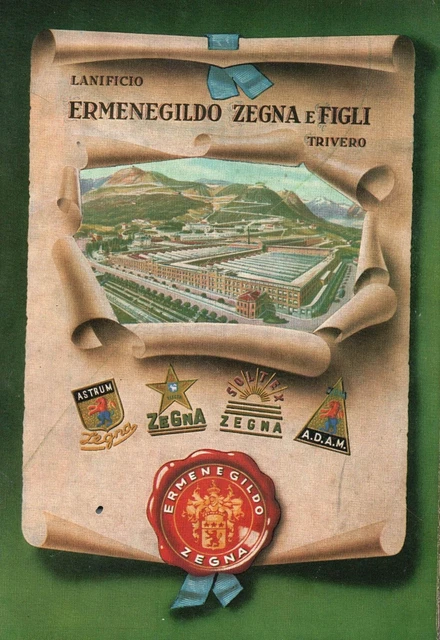 Y1884 LANIFICIO ERMENEGILDO Zegna And Sons, Trivero, Advert 1953 ...