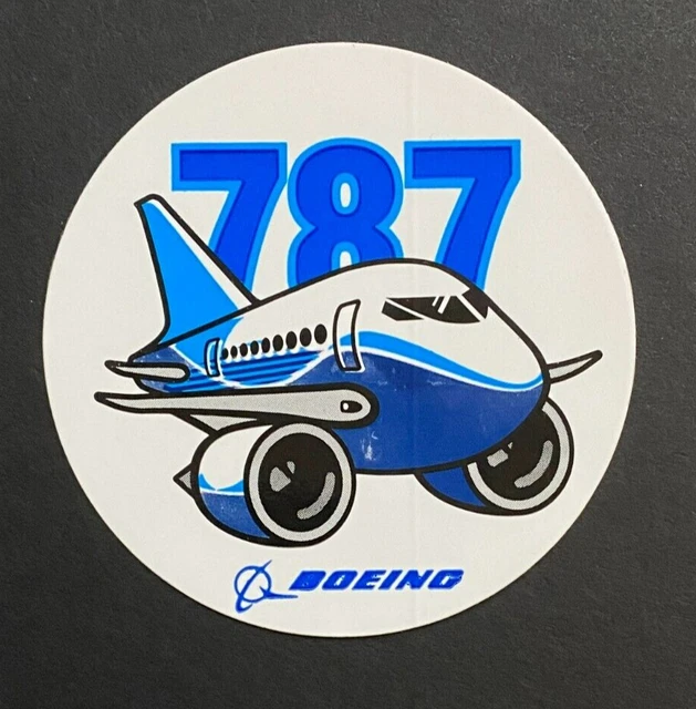 BOEING 787 AIRCRAFT Sticker Round 3" $2.99 - PicClick