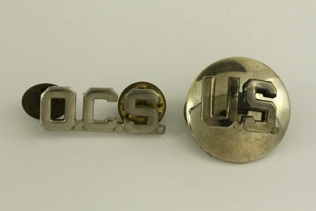 VINTAGE US MILITARY WWII Branch Service Uniform Insignia OCS Enlisted ...