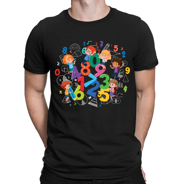 NUMBERS DAY 2024 Colorful Maths Symbols School Fun Mens Womens T-Shirts ...