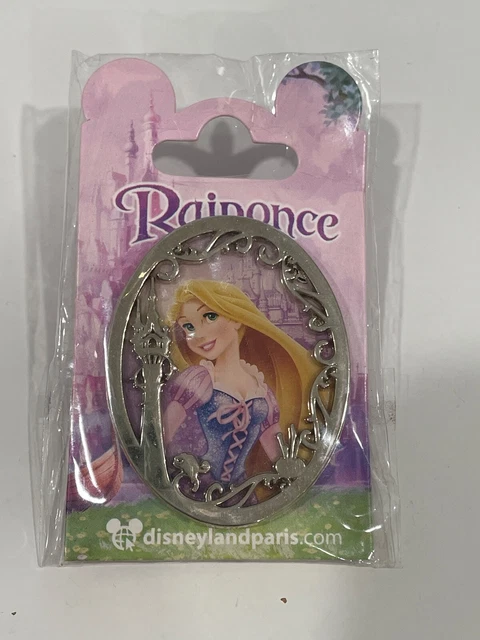 DISNEY TANGLED RAPUNZEL Silver Frame Cameo Pin DLP DLRP DisneyLand ...