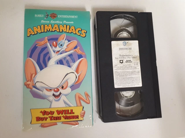 ANIMANIACS YOU WILL Buy This Video Vhs Tape 1994 Vintage Pinky & The ...