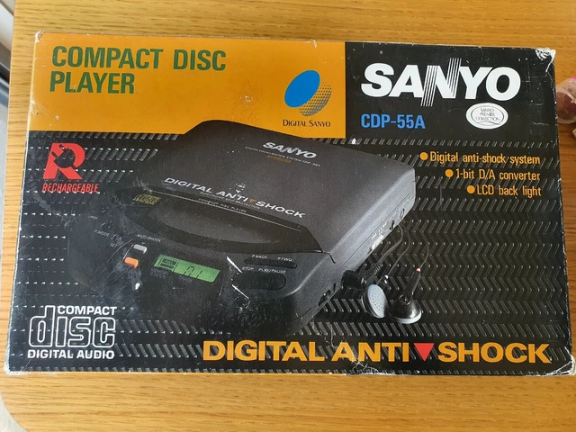 SANYO PORTABLE CD Player Compact Disc Retro CDP-55A with Box - Working ...