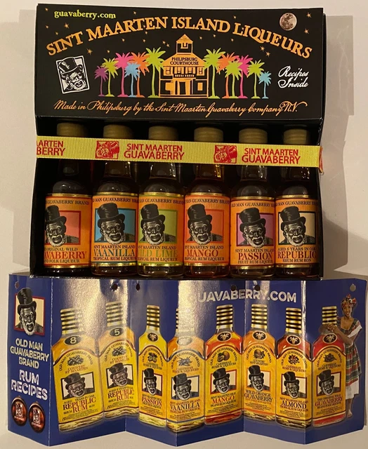SINT MAARTEN OLD man guavaberry brand Island Rum Liqueurs Mango Vanilla ...