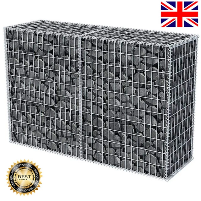 100X95X30CM GABION STONE Basket Retaining Wall Wire Mesh Galvanized ...