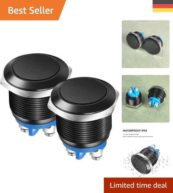 VIELSEITIGER 22MM MOMENTAN-DRUCKTASTENSCHALTER, 3A, , für nasse ...