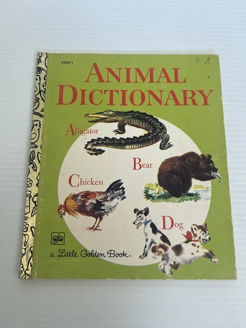 LITTLE GOLDEN BOOK - Animal Dictionary 1975 Illustrated Animals $5.10 ...