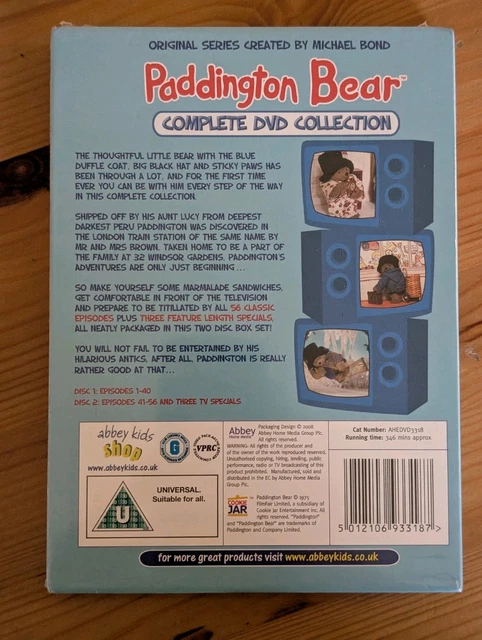 PADDINGTON BEAR: COMPLETE DVD Collection (DVD, 2008) Region 2, UK ...