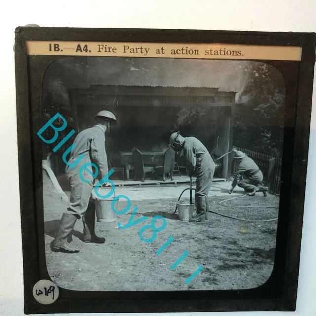 WW2 HOME FRONT AFS Fire fighting traing glass slide Fire Party At ...
