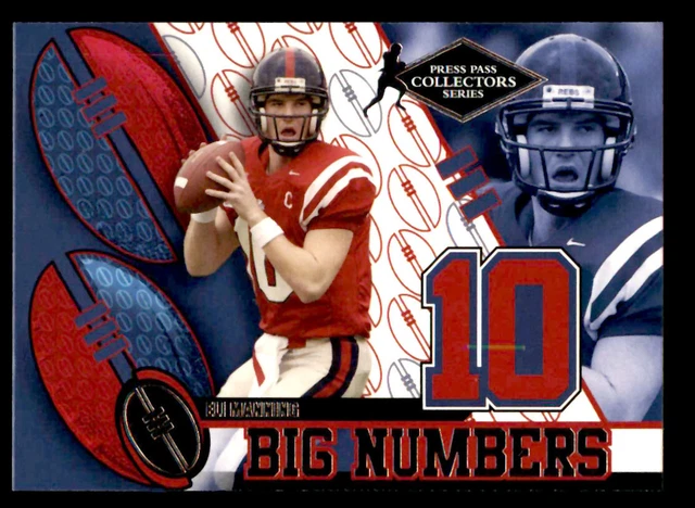 2004 PRESS PASS #BN15 Eli Manning série de collectionneurs grands ...