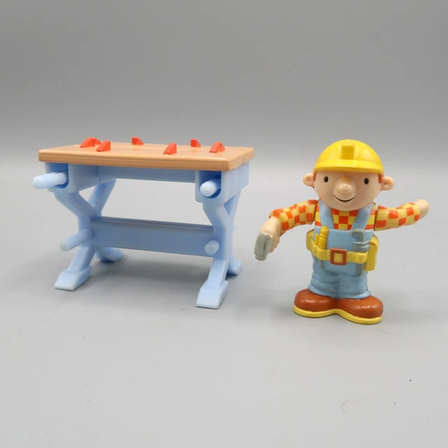 HASBRO 2000 BOB The Builder Toy Plastic Figure 3" with work bench toy ...