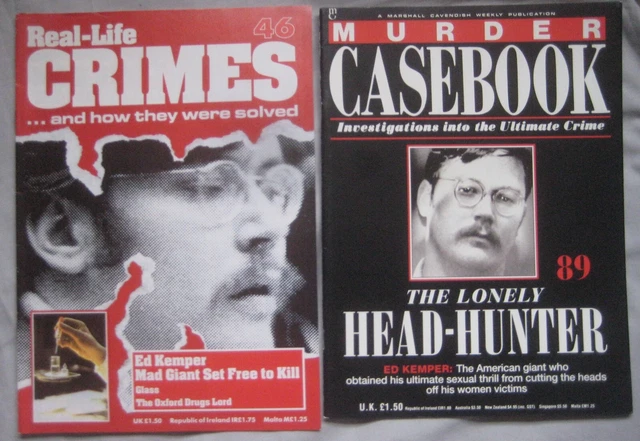 REAL-LIFE CRIMES ISSUE 46 and Murder Casebook Issue 89 - Ed Kemper £15. ...