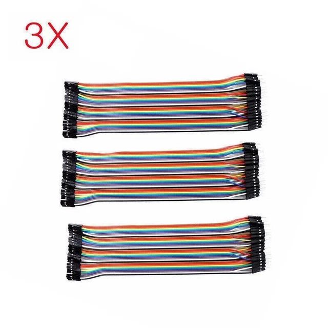 120PCS BREADBOARD JUMPER Wires Male to Female Ribbon Cables Lead Kit ...