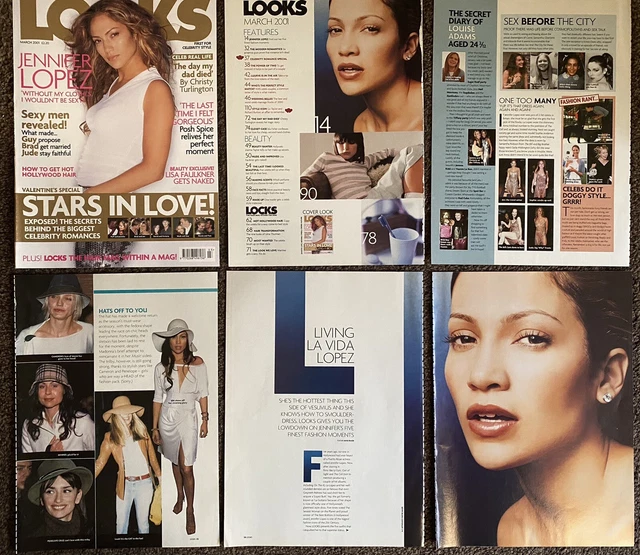 JENNIFER LOPEZ J-LO magazine CUTTINGS CLIPPINGS articles Vintage 2001 £ ...