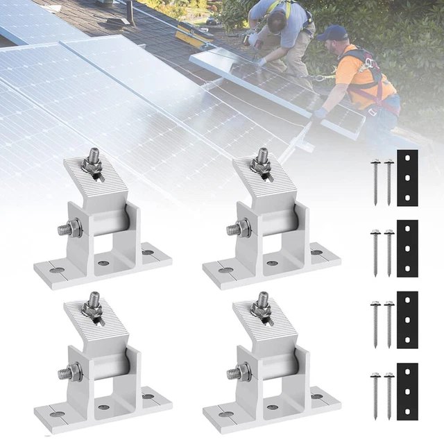 SOLAR PANEL MOUNTING Brackets Adjustable Angle ABS Tilt Mount Fixing ...