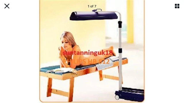 PHILIPS FOLDABLE SUNBED HOME SOLARIUM OVER THE BED 3xPHILIPS 400-600W ...