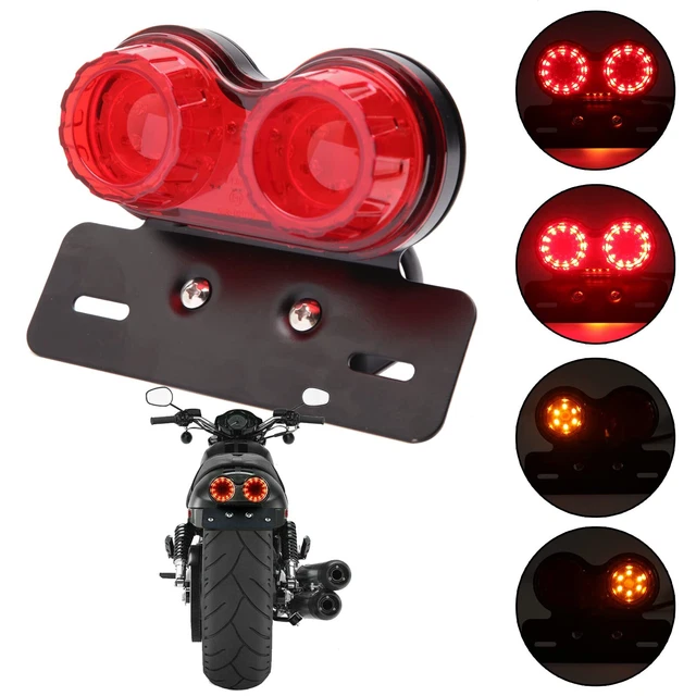 JMTBNO FEU ARRIÈRE Moto LED Clignotant Lumière Homologue Feux Stop pour ...
