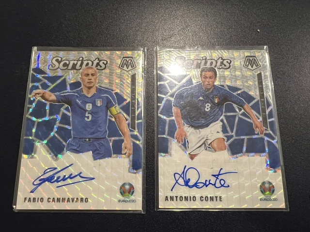 EURO 2020 SCRIPTS Signatures Italy Legends Fabio Cannavaro Antonio ...