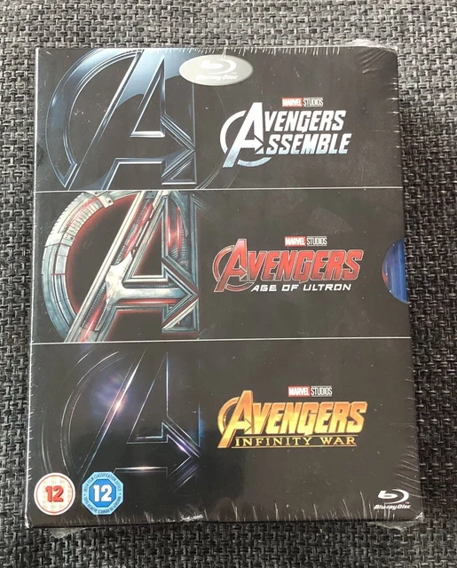 AVENGERS: ASSEMBLE, AGE of Ultron & Infinity War (3 film set, Blu-Ray ...