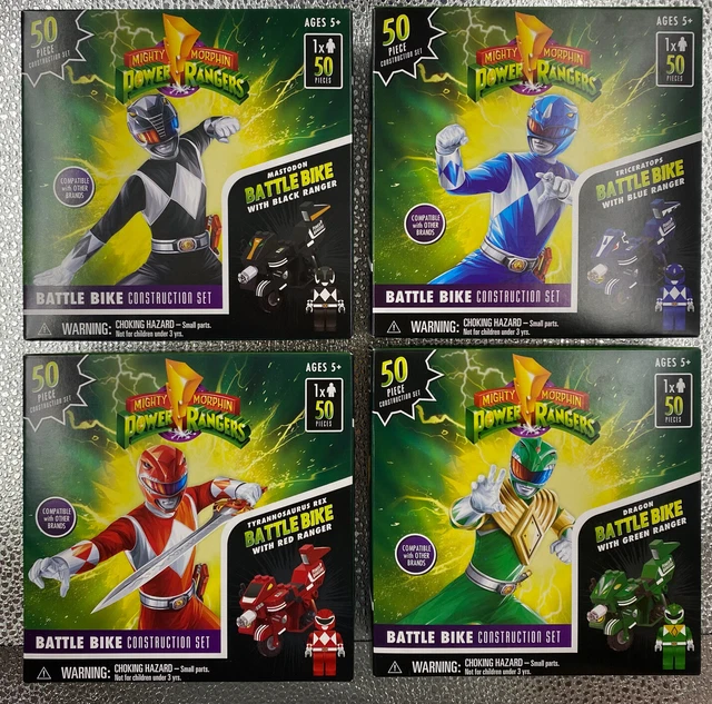 LOT OF 4 Mighty Morphin Power Rangers Battle Bike Construction Sets ...