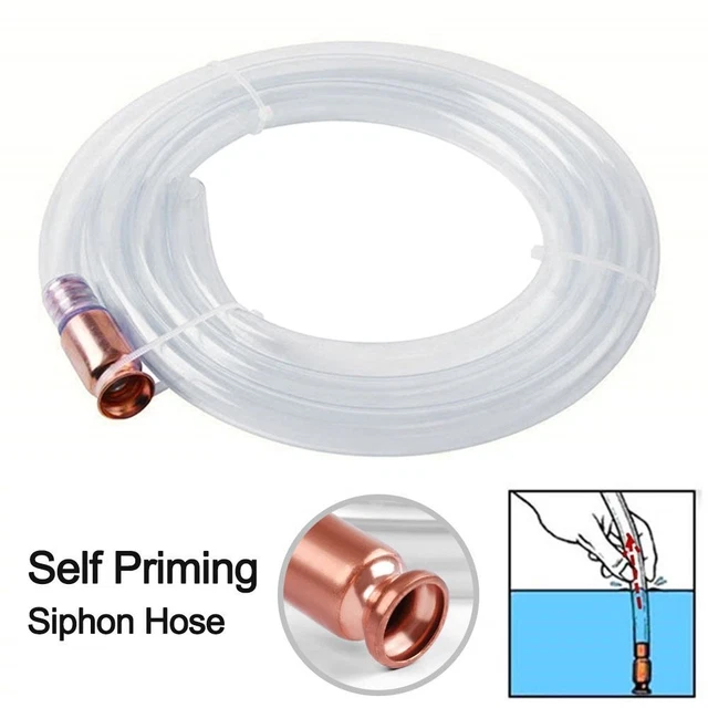 SELF TOOLS SIPHON Hose Gas Siphon Pump Manual Suction Pipe Gasoline ...