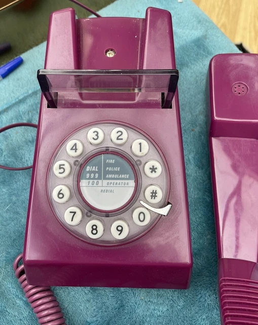 TRIM PHONE WILD & Wolf Funky 1970's Style Purple Push Button Tested And ...