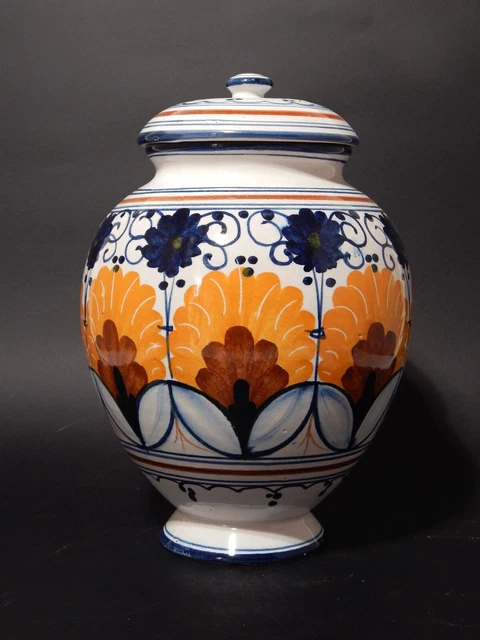 VINTAGE VASE MIT Deckel Albarello Keramik Faenza Handgefertigt ...