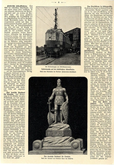 DAS DEUTSCHE MONMMAL für Tientsin Prof. Kuno v. Uechtritz Schnellbahn ...