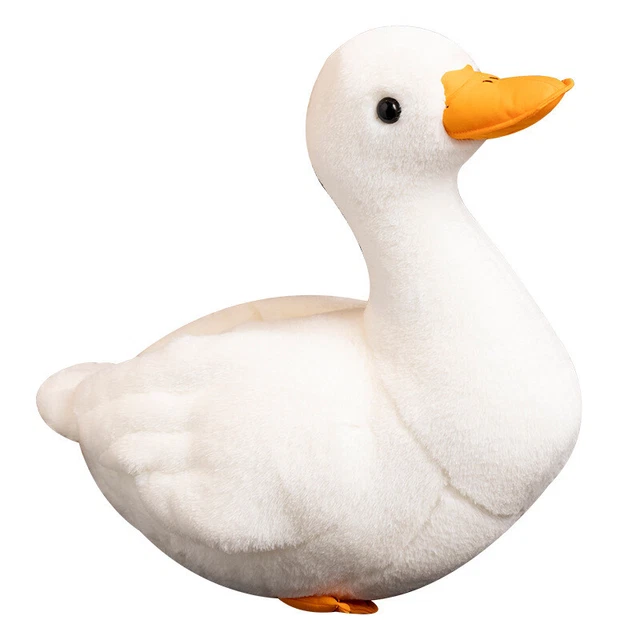 KAWAII LIFELIKE GOOSE Plush Toy Pillow Cute White Ducks Stuffed Animal ...