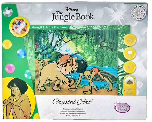 DISNEY CRYSTAL ART Set The Jungle Book Diamond Painting Art & Craft ...