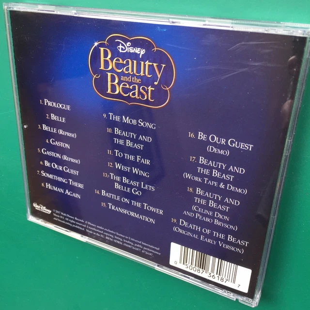 DISNEY BEAUTY & THE BEAST Film Soundtrack CD Menken Ashman Celine Dion ...