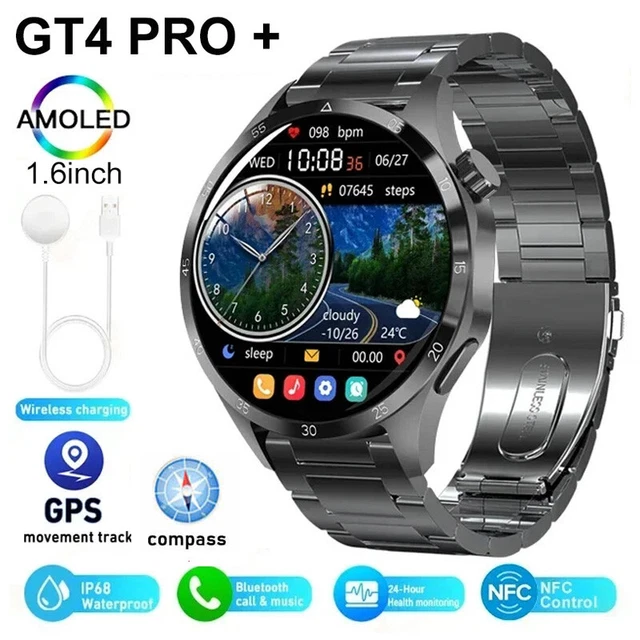 GT4 PRO+ WATERPROOF Smart Watch NFC GPS Tracker Bluetooth Call Men ...