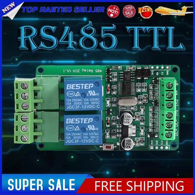 Modbus Rtu 2 Way Relay Module Ttlrs485 Interface Communication With