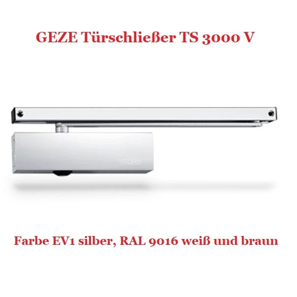 GEZE TS 3000 V Türschließer mit Gleitschiene in 3 FARBEN TOP.PREISLEISTUNG EUR 105,00 - PicClick DE