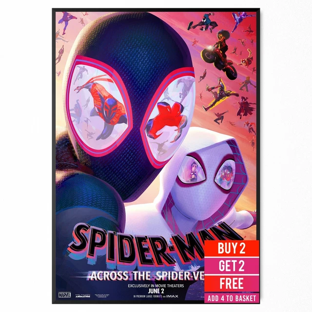 SPIDER-MAN ACROSS THE Spider-Verse 2023 Movie Poster A5 A4 A3 £4.99 ...